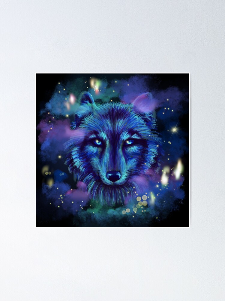 "Astral Wolf" Poster for Sale by Perezart- | Redbubble