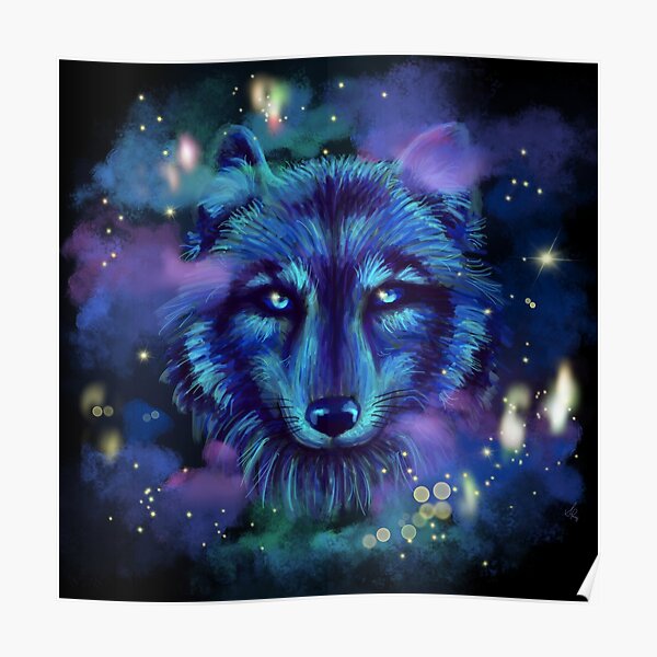"Astral Wolf" Poster for Sale by Perezart- | Redbubble
