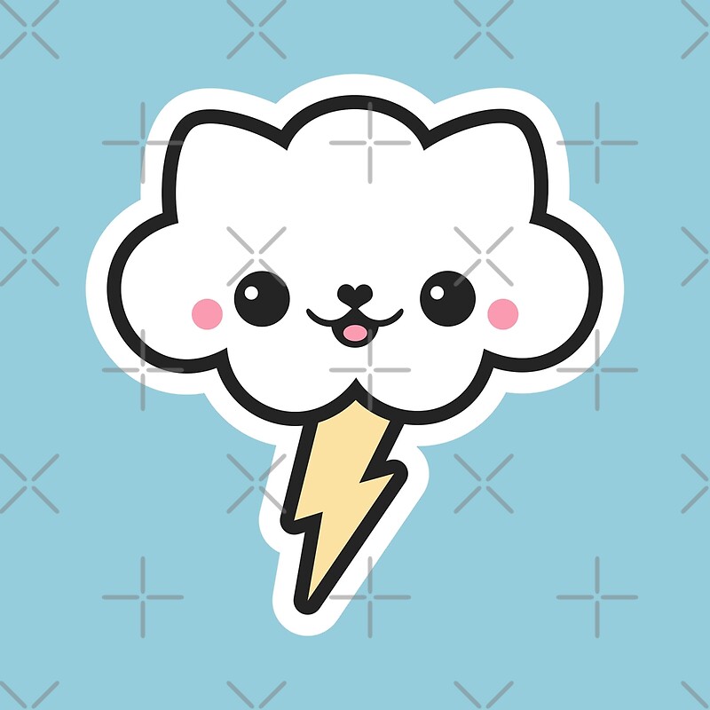 "Cute Thunder Cloud with Cat Ears" by sugarhai | Redbubble
