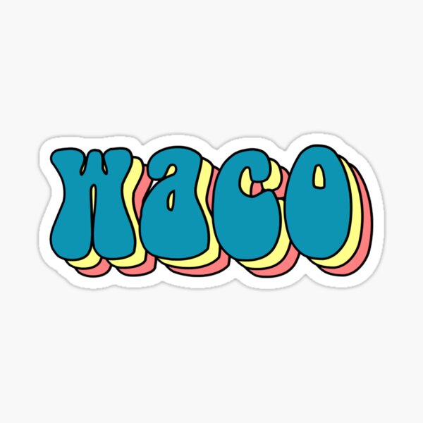 "Waco Retro" Sticker for Sale by mirandalutterbe | Redbubble