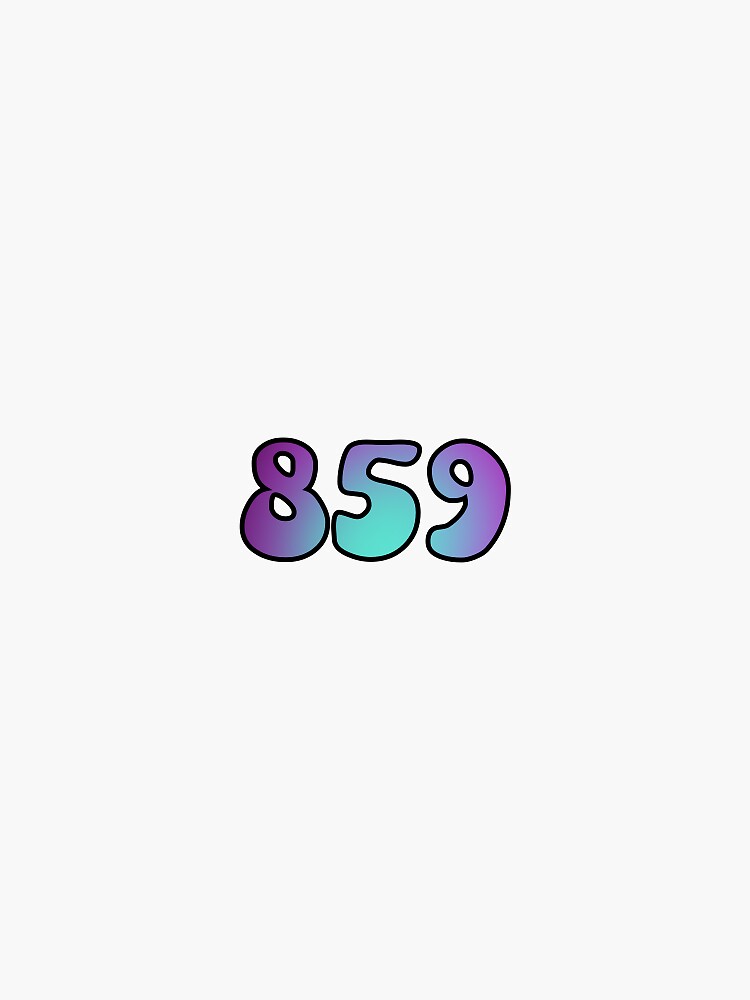 "859 Area Code Sticker" Sticker by liviaganshirt | Redbubble