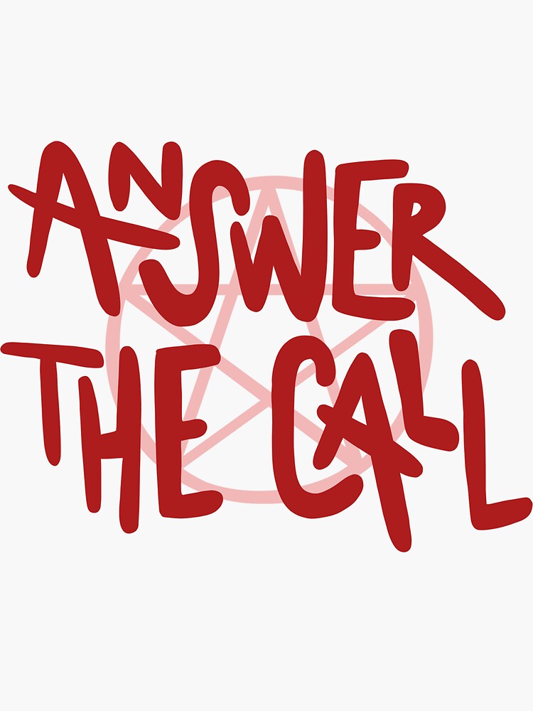 "Answer The Call Typography Fort Salem Witches (Red)" Sticker for Sale ...