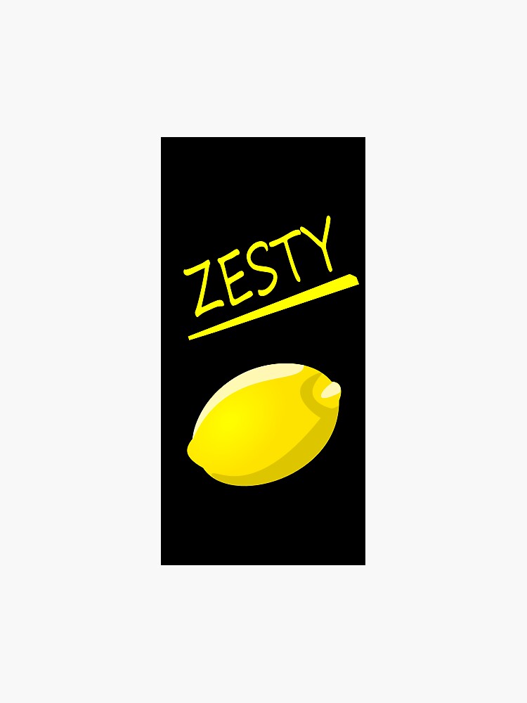 "Zesty Lemon black sticker" Sticker for Sale by CrispyC42 | Redbubble