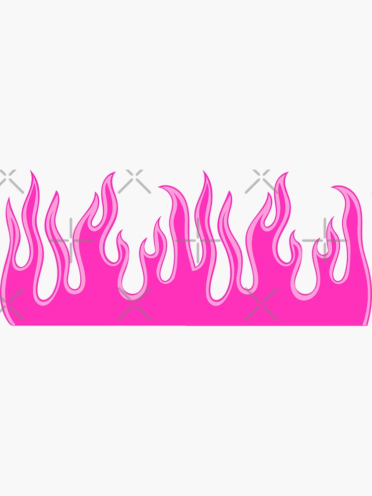 "Pink Flames" Sticker for Sale by emroccs | Redbubble