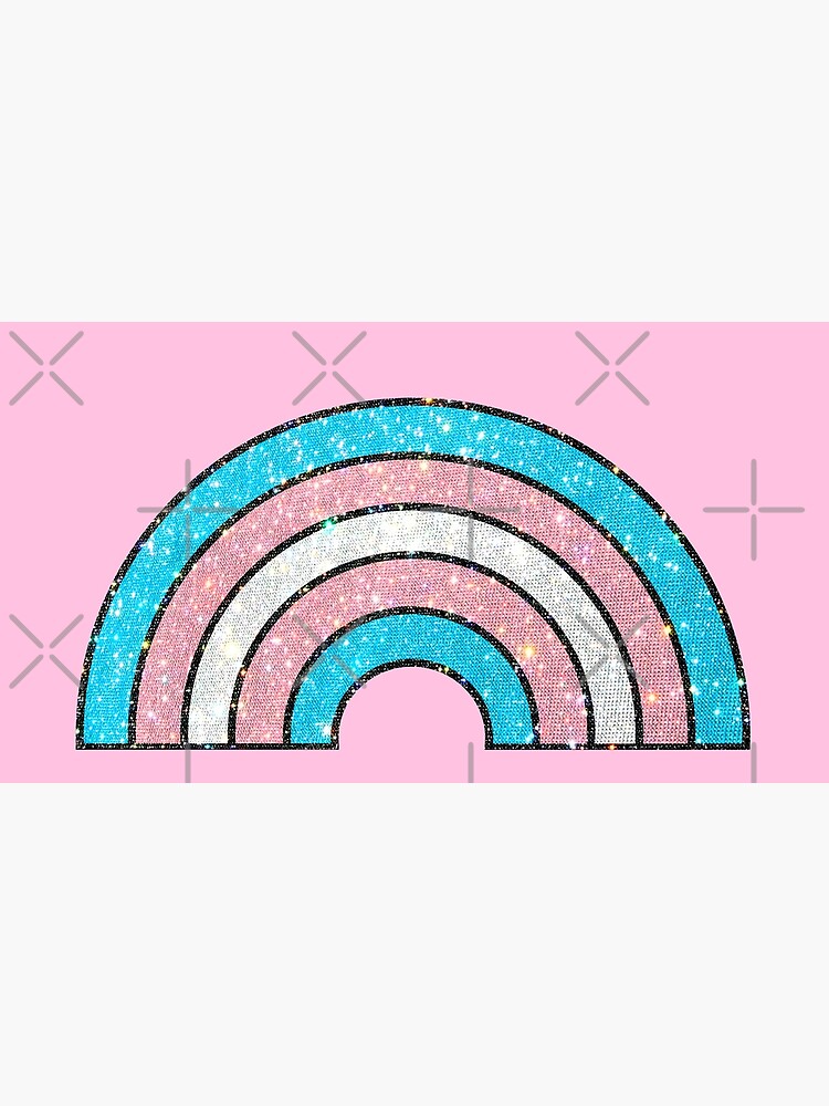 "sparkly trans rainbow" Poster for Sale by discostickers | Redbubble