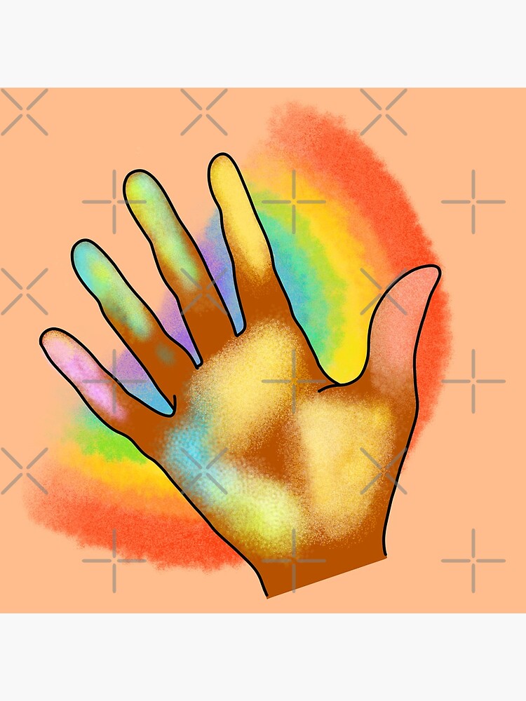 "VSCO chalk rainbow hand" Poster for Sale by CariEsposito20 | Redbubble