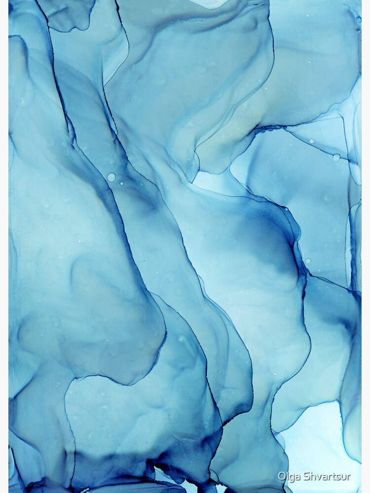 "Blue Ink Painting Abstract Ink" Sticker by olga-shvartsur | Redbubble