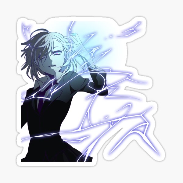 Mikoto Misaka Attack Design Sticker By Sad Square Redbubble