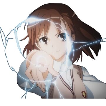 "Mikoto Misaka Shock Design" Graphic T-Shirt for Sale by sad-square ...