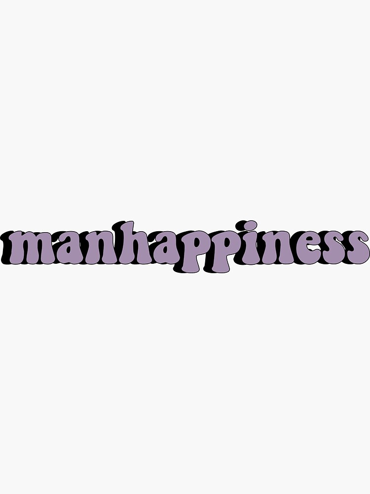 "Manhappiness" Sticker for Sale by sarlierz | Redbubble