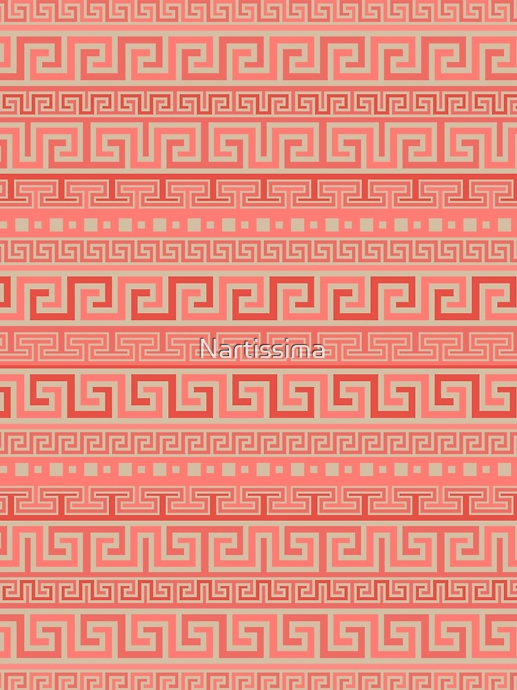 "Meander Pattern - Living Coral " T-shirt for Sale by Nartissima ...