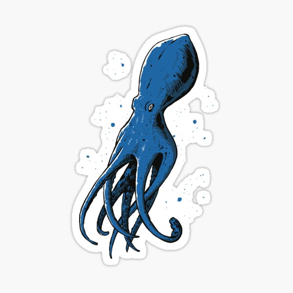 "Giant Blue Octopus" Sticker for Sale by renju1902 | Redbubble
