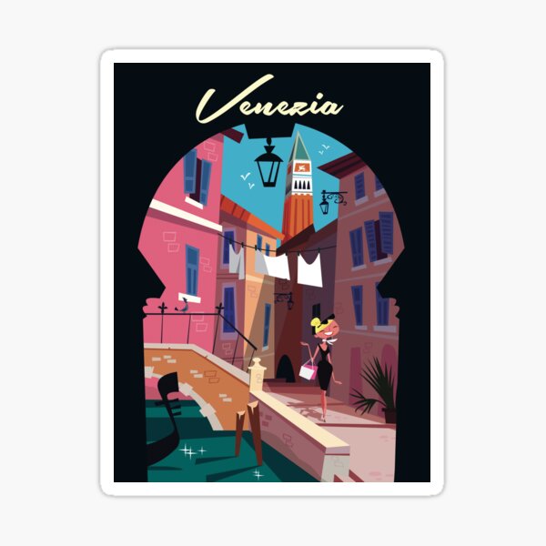 "Venezia poster" Sticker for Sale by GAGodel | Redbubble
