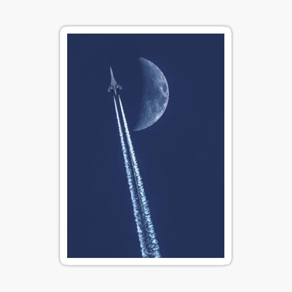 "Concorde Eclipse contrails" Sticker by Speedbirddesign | Redbubble