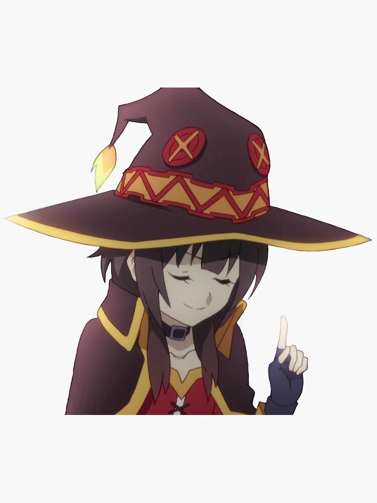 Pegatina «Megumin Smug Design» de sad-square | Redbubble