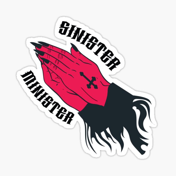 "Sinister Minister" Sticker for Sale by PaulDuffy | Redbubble