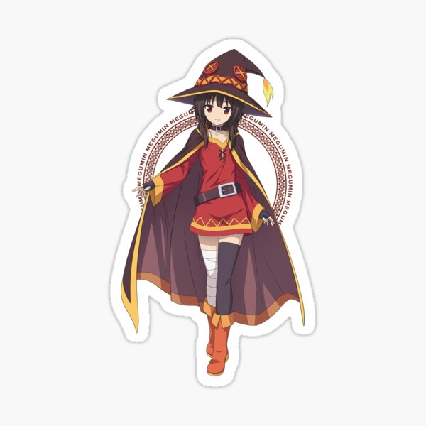 "Megumin Design" Sticker for Sale by sad-square | Redbubble