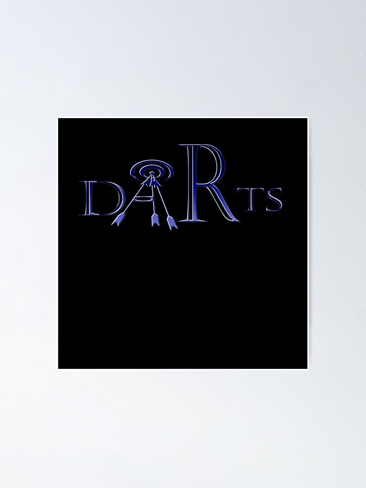 "Blue Darts Lettering for a Champion" Poster for Sale by GR-ART | Redbubble