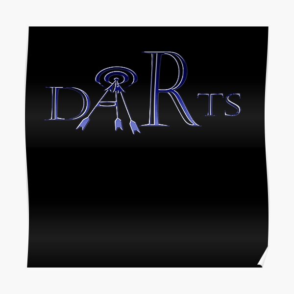 "Blue Darts Lettering for a Champion" Poster for Sale by GR-ART | Redbubble