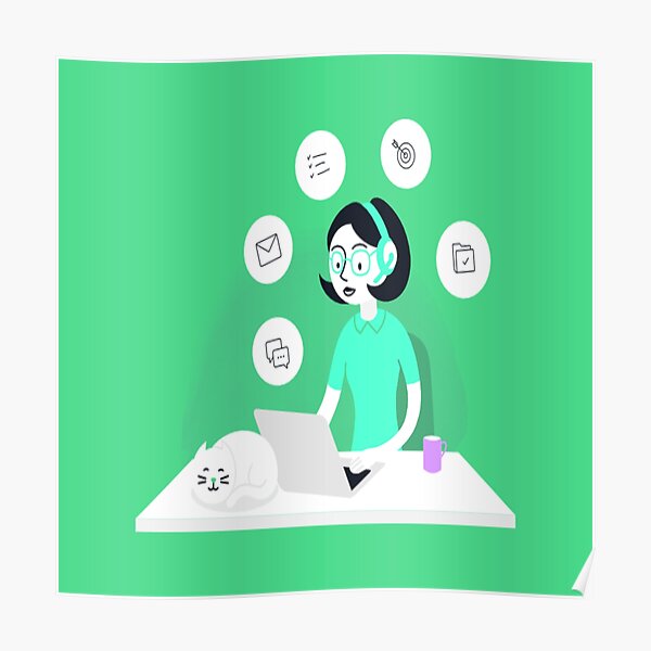 Remote Working Posters | Redbubble