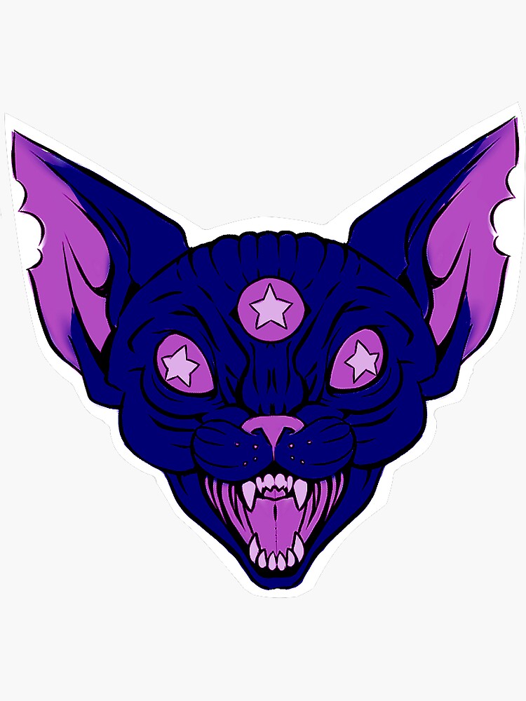 DARKCAT Sticker for Sale by Sludge Hell Redbubble