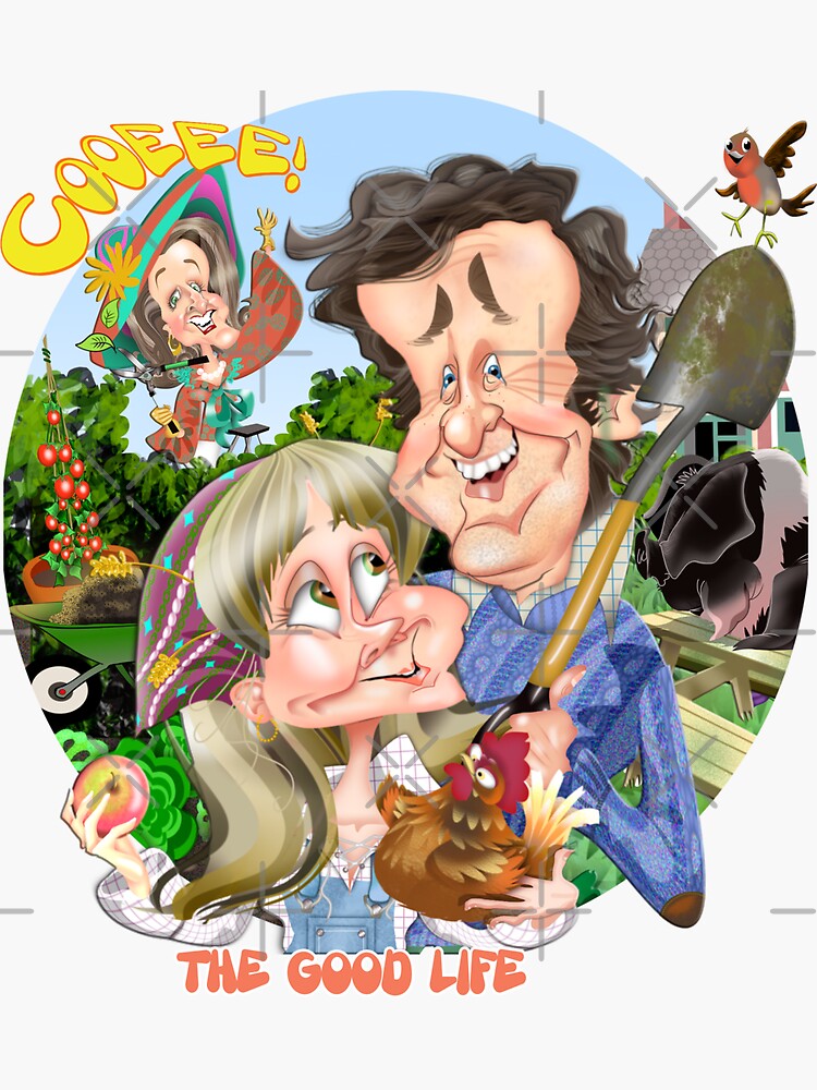 "The Good Life Cartoon" Sticker by SarahBailey | Redbubble