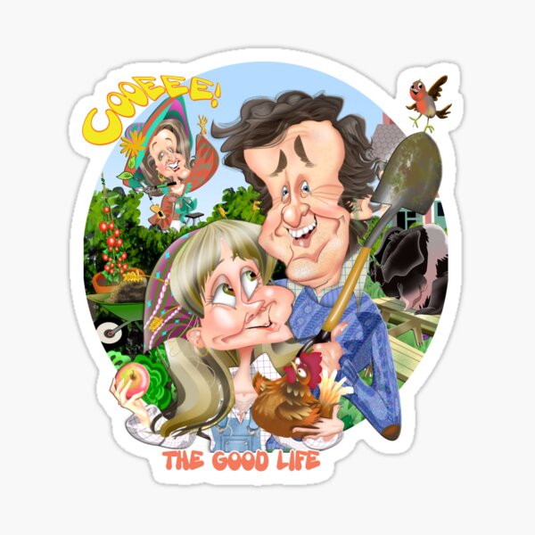 "The Good Life Cartoon" Sticker for Sale by SarahBailey | Redbubble