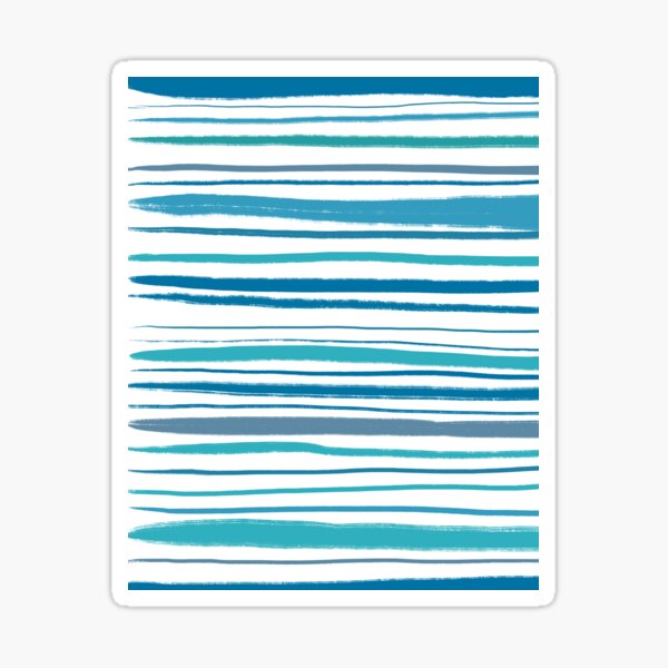 "Sea Colors - Blue Stripes" Sticker for Sale by Pixelsadots | Redbubble