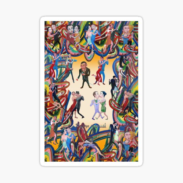 "Tango dancers and graffitis" Sticker for Sale by diegomanuel | Redbubble
