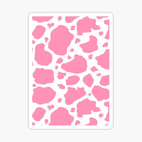 "PINK COW PRINT" Sticker for Sale by hannahcreates | Redbubble
