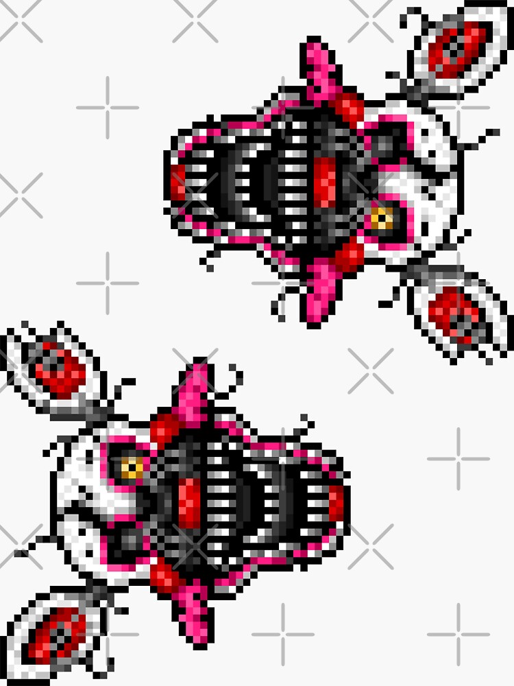 Pegatina «Five Nights at Freddy's 4 - Pixel art - Nightmare Mangle head ...