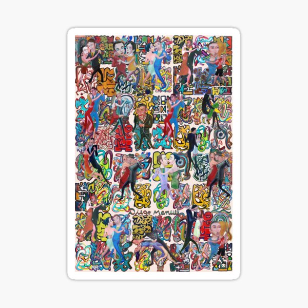 "Tango dancers and graffitis 2" Sticker by diegomanuel | Redbubble