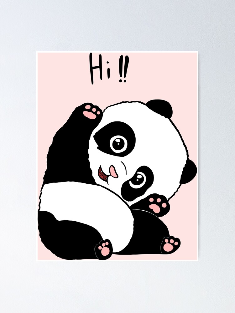 Póster «Happy Cute Baby panda di: ¡Hola! gracioso» de JUSTBEELEGANT ...