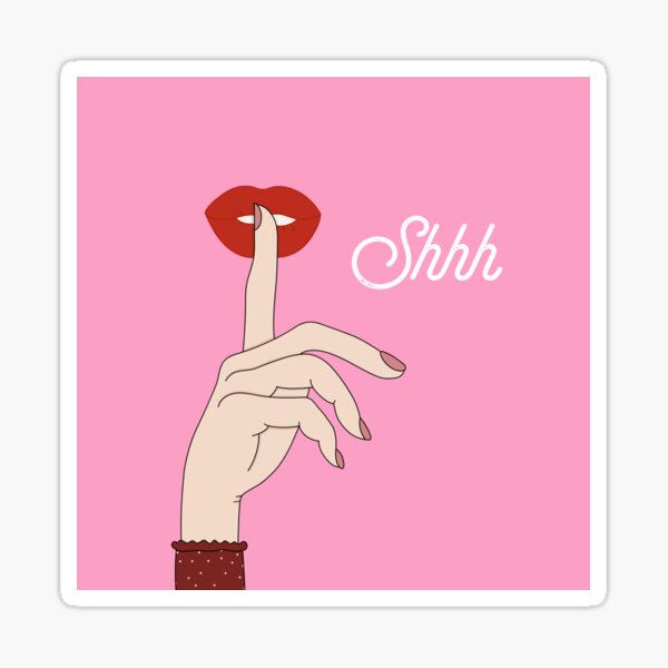 "Shhh" Sticker by Limsahar | Redbubble