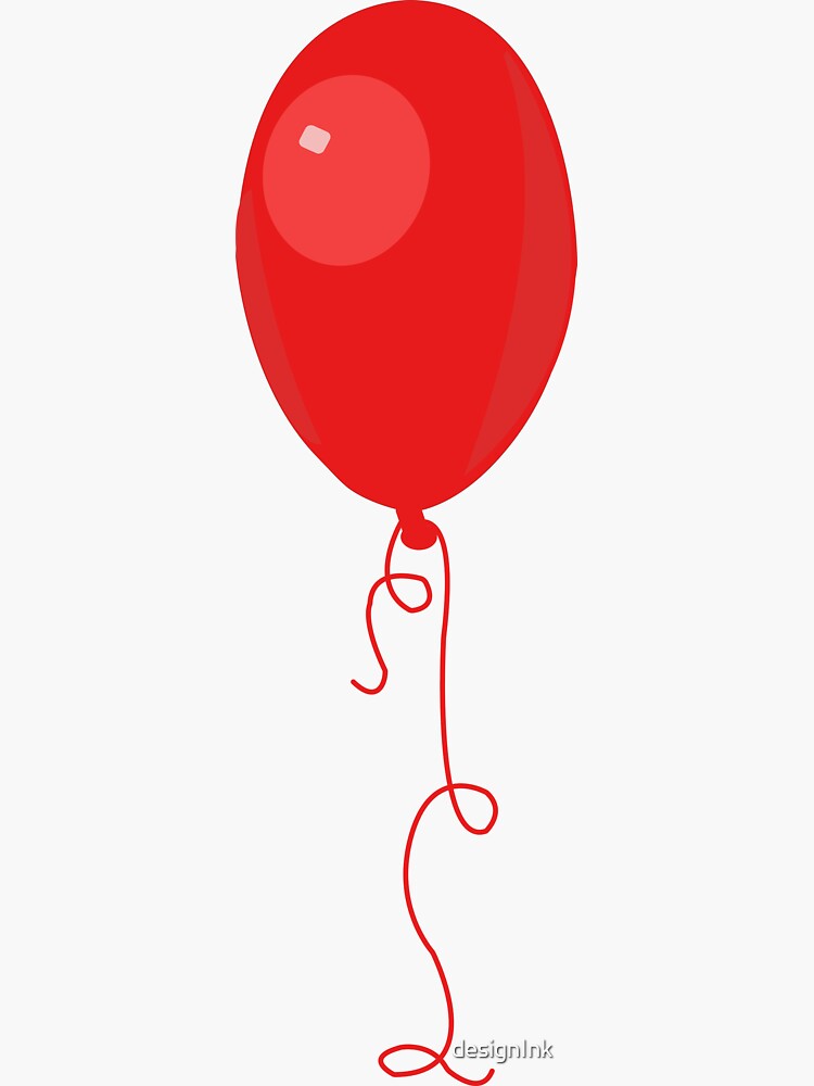 "Red balloon face mask" Sticker for Sale by designInk | Redbubble