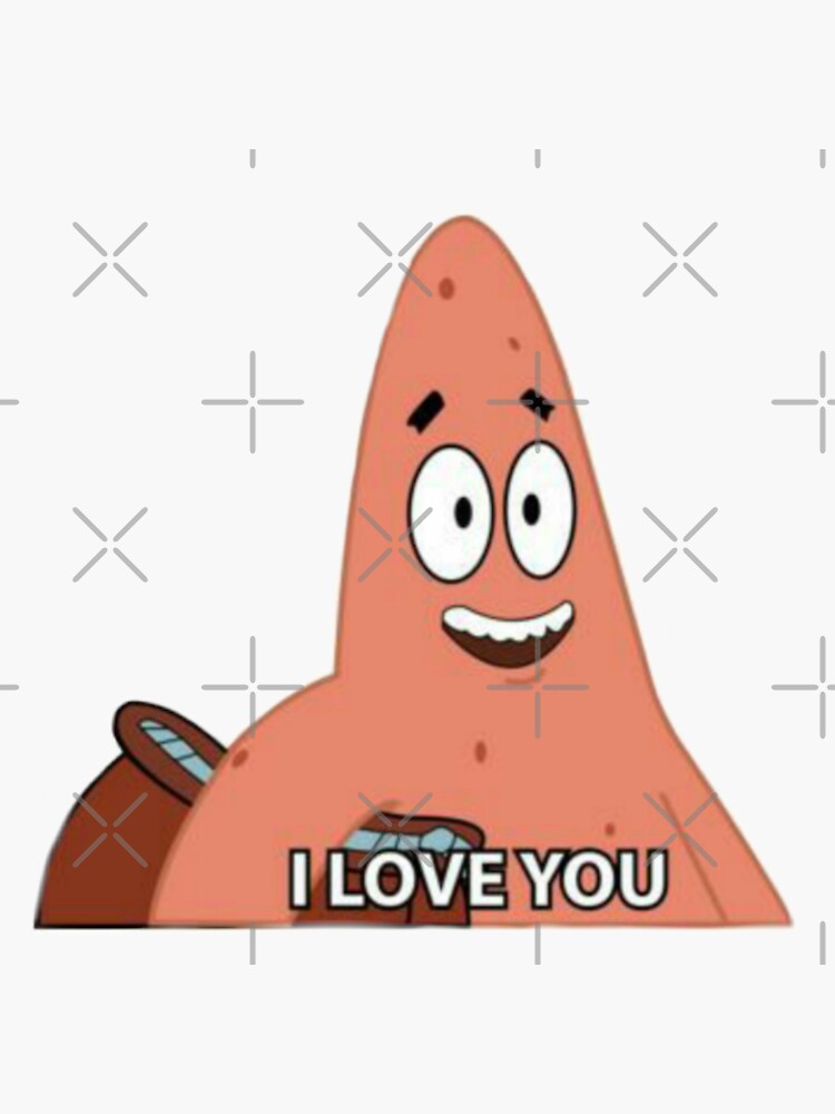 Pegatina «Te amo patrick star» de Luna7 | Redbubble