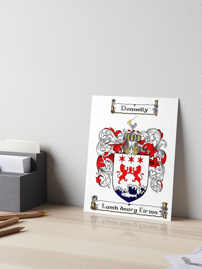 "Donnelly Family Crest and Motto" Art Board Print for Sale by ...