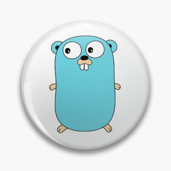 "Go Golang Gopher" Pin for Sale by vladocar | Redbubble