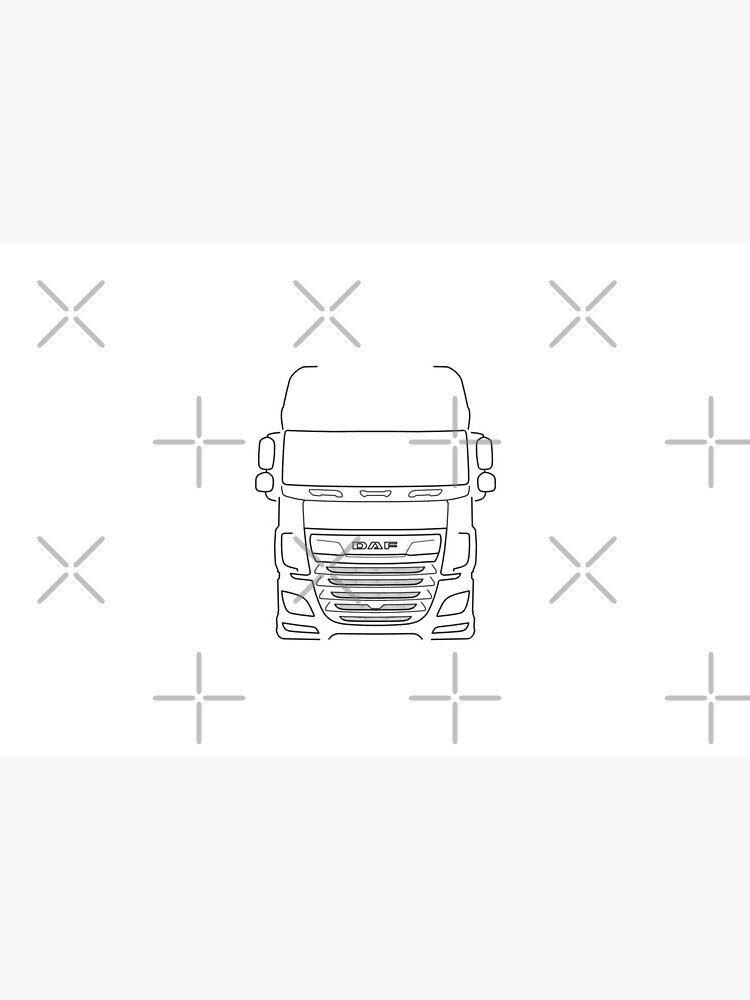 "DAF XF series truck outline graphic (black) " Mask for Sale by ...