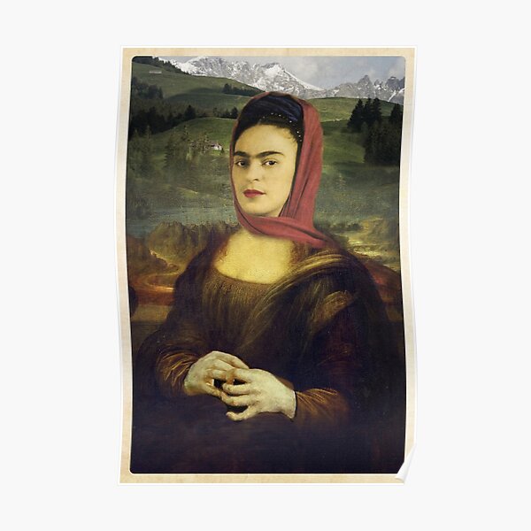 "Mona Lisa Frida Kahlo" Poster by Linkbekka | Redbubble