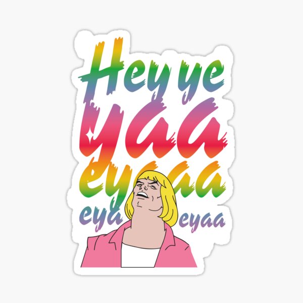 "Hey ye yaa eyaaa" Sticker by Domiichan | Redbubble