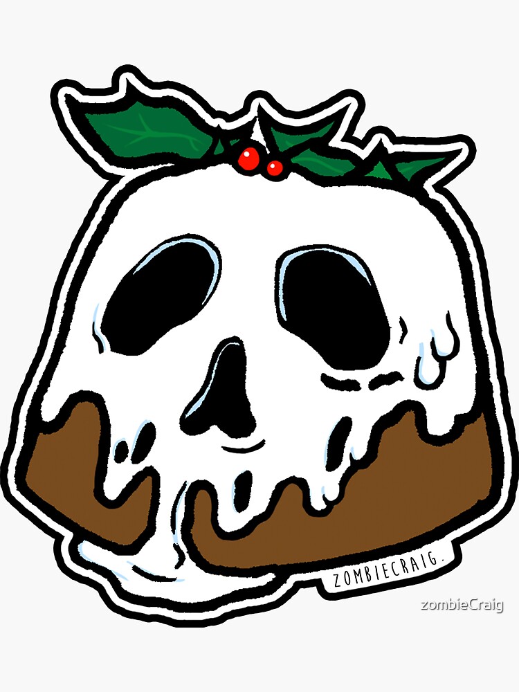 "Poison Christmas Pudding" Sticker by zombieCraig | Redbubble