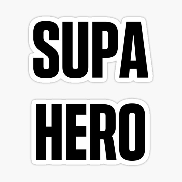 "SupaHero" Sticker by razvigod | Redbubble