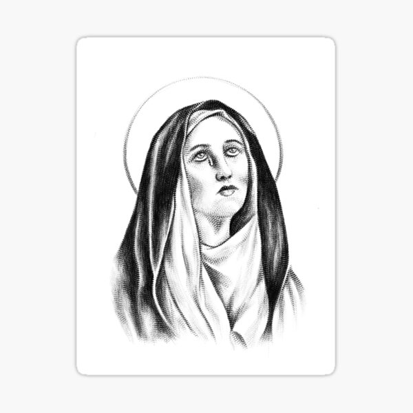 "Mary " Sticker by Sdl1381 | Redbubble