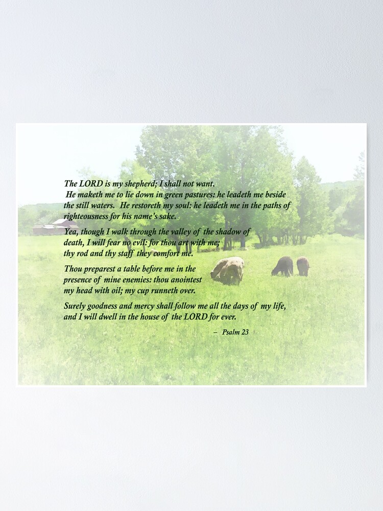"Psalm 23 The Lord Is My Shepherd" Poster by SudaP0408 | Redbubble