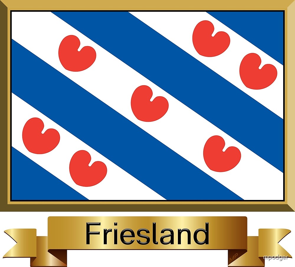 "Friesland Flag Gifts, Stickers & Products - Named" by mpodger | Redbubble