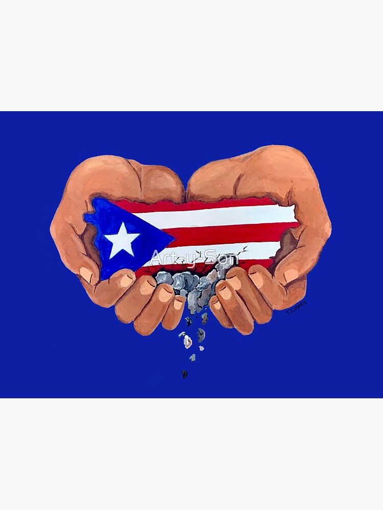 "Helping Hands 4 Puerto Rico" Sticker for Sale by Art-y-Son | Redbubble