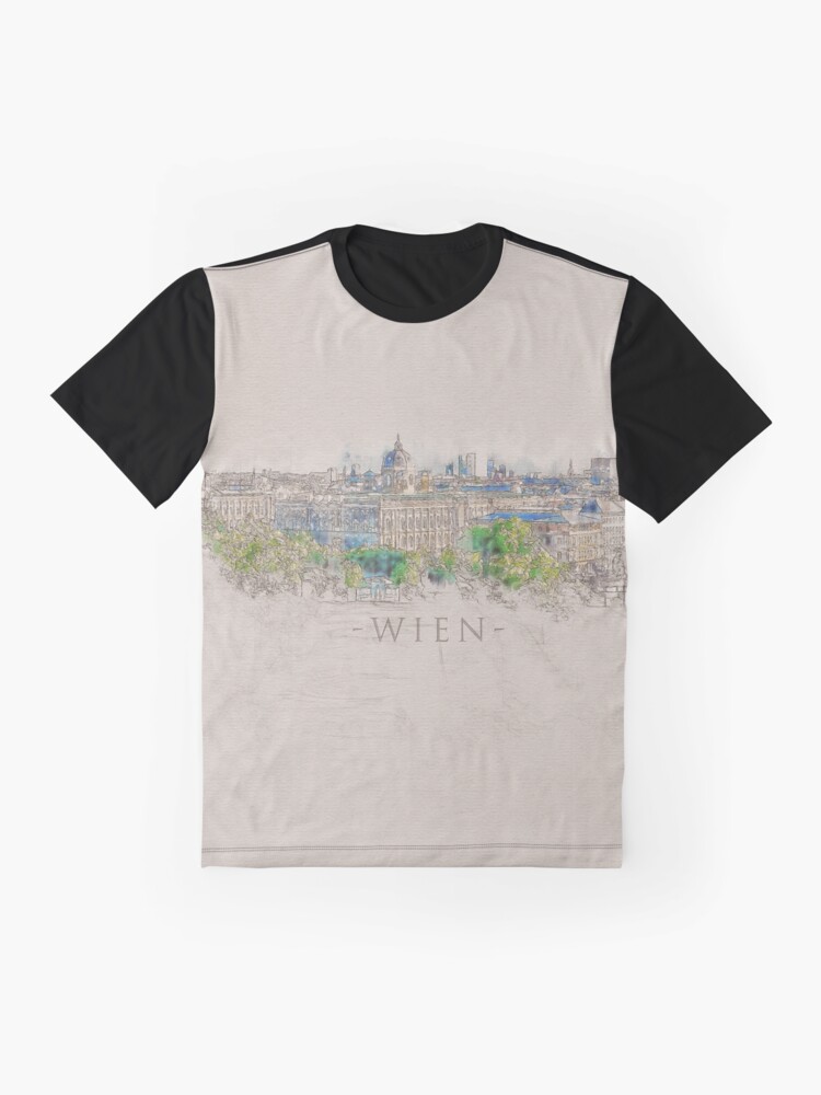"Vienna City Sketch - Digital Art" Graphic T-Shirt for Sale by ...