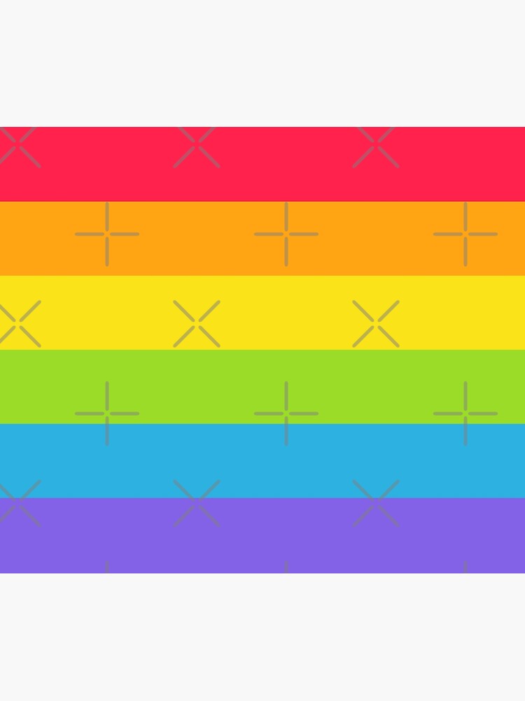Tela decorativa «LGBT bandera moderna del arco iris colores pastel ...