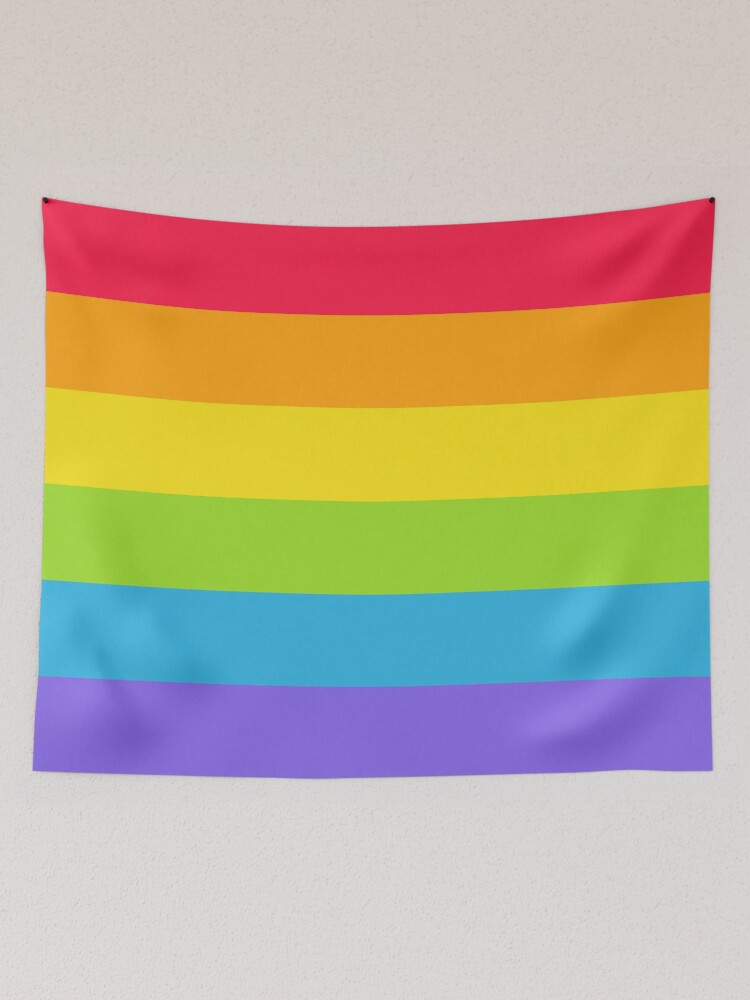 Tela decorativa «LGBT bandera moderna del arco iris colores pastel ...